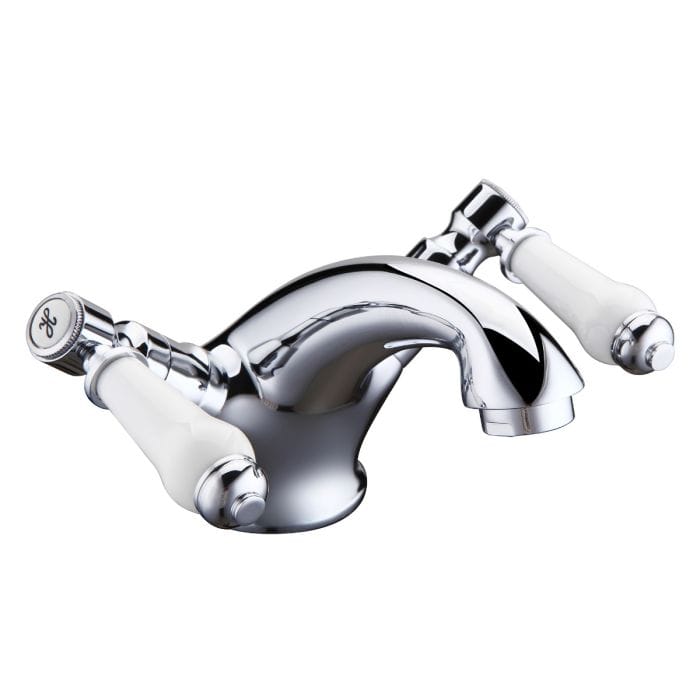 Cascade Cambridge Quarter Turn Basin Mixer with Push Button - Wave ...
