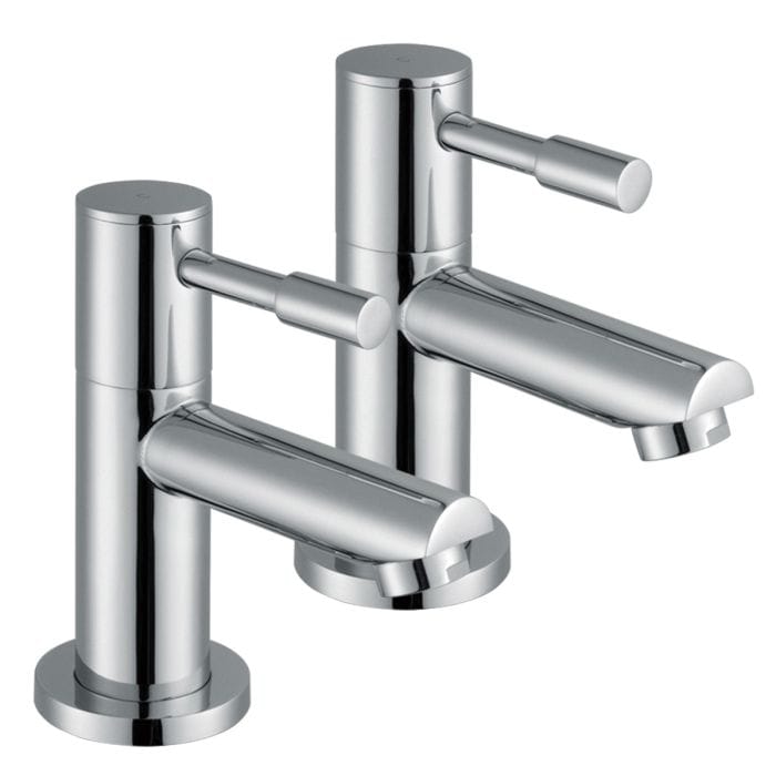 Cascade Dayna Basin Pillar Taps - Wave Bathrooms