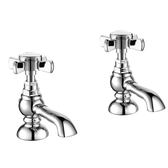 Cascade Harrow Basin Pillar Taps - Wave Bathrooms